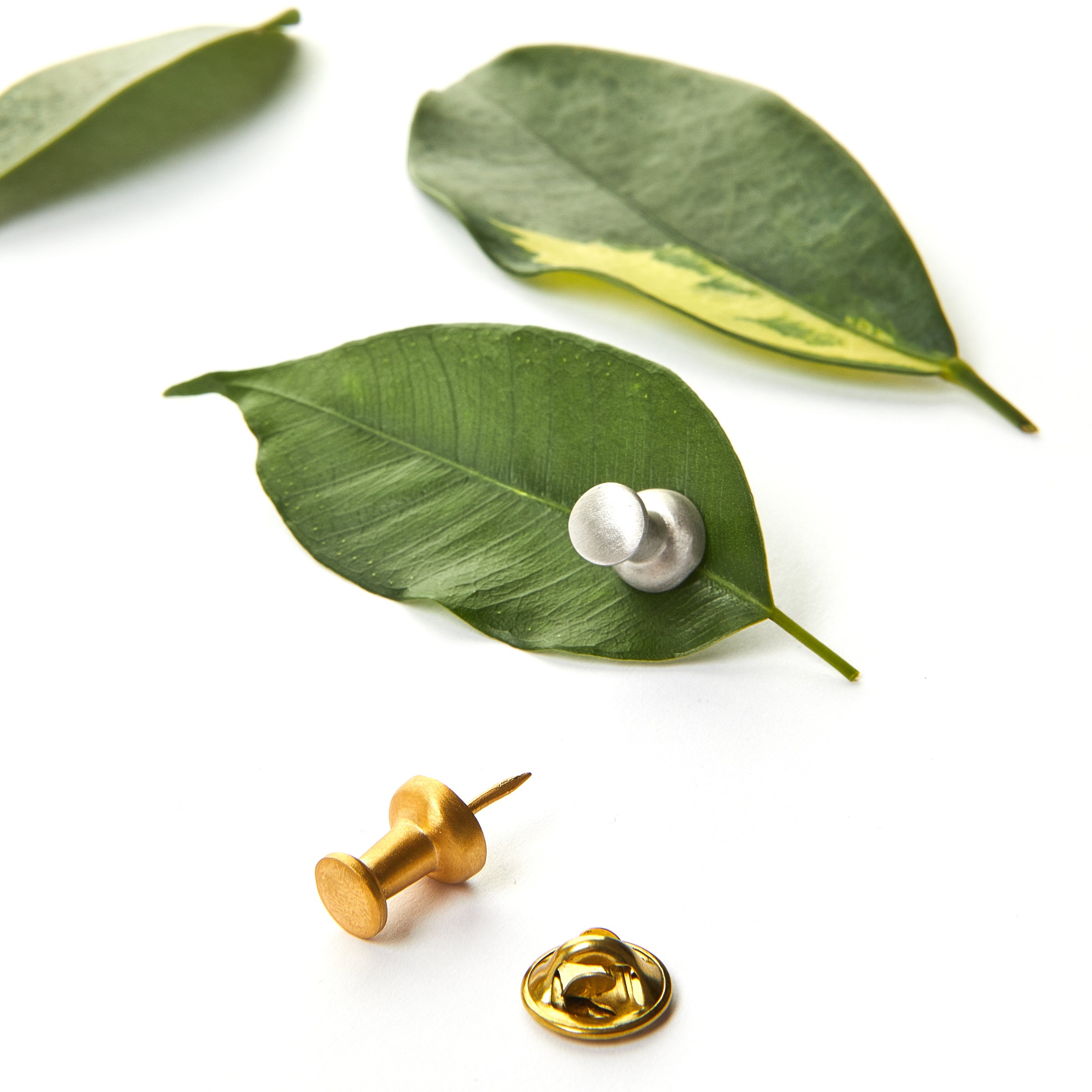 Brass Push Pin Brooch for Men or Women