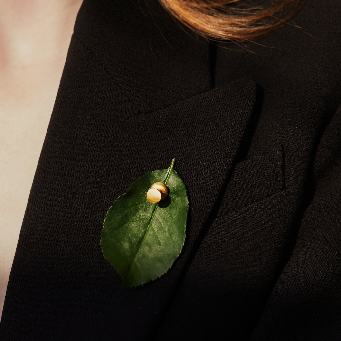 Brass Push Pin Brooch for Men or Women